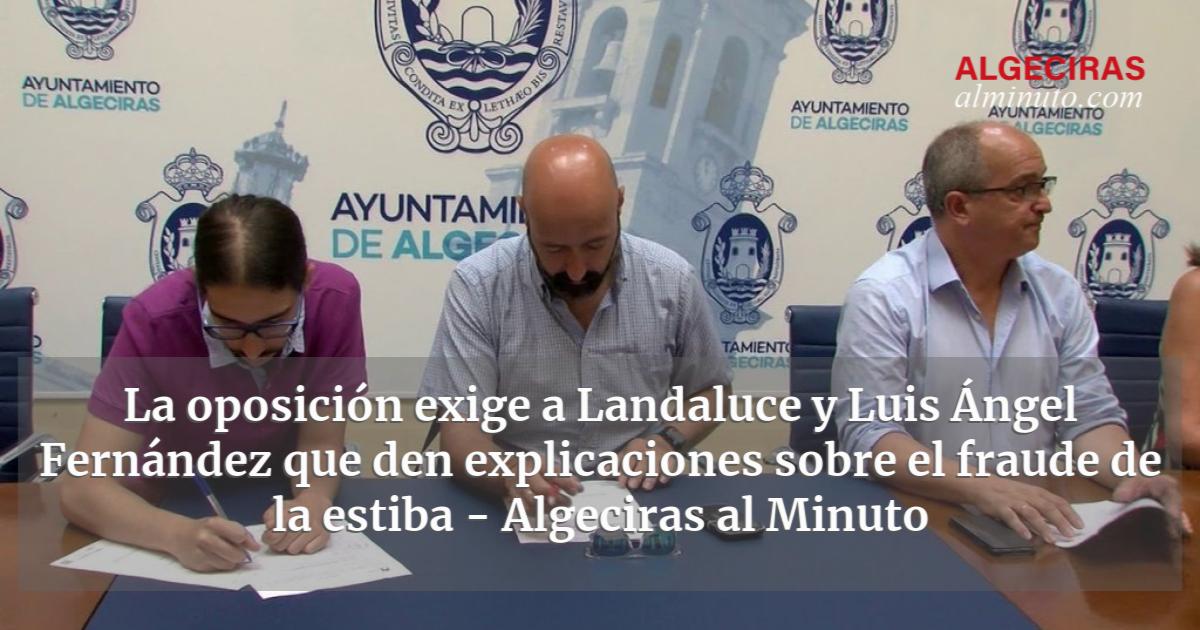 La oposición exige a Landaluce y Luis Ángel Fernández que den ...