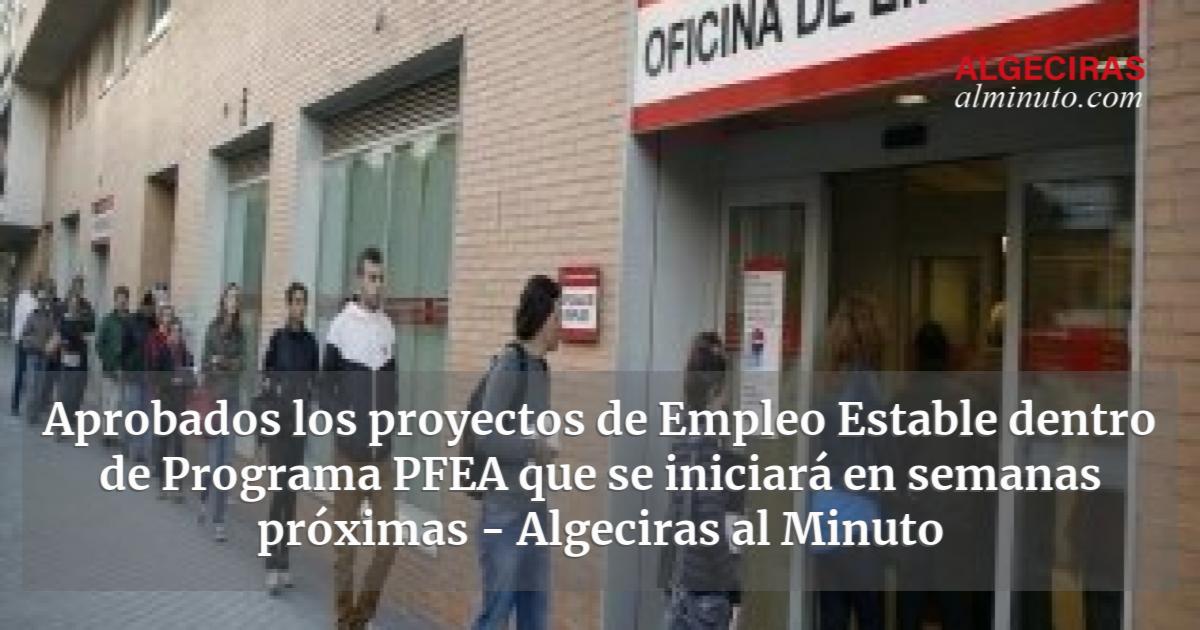 Aprobados los proyectos de Empleo Estable dentro de Programa PFEA que ...